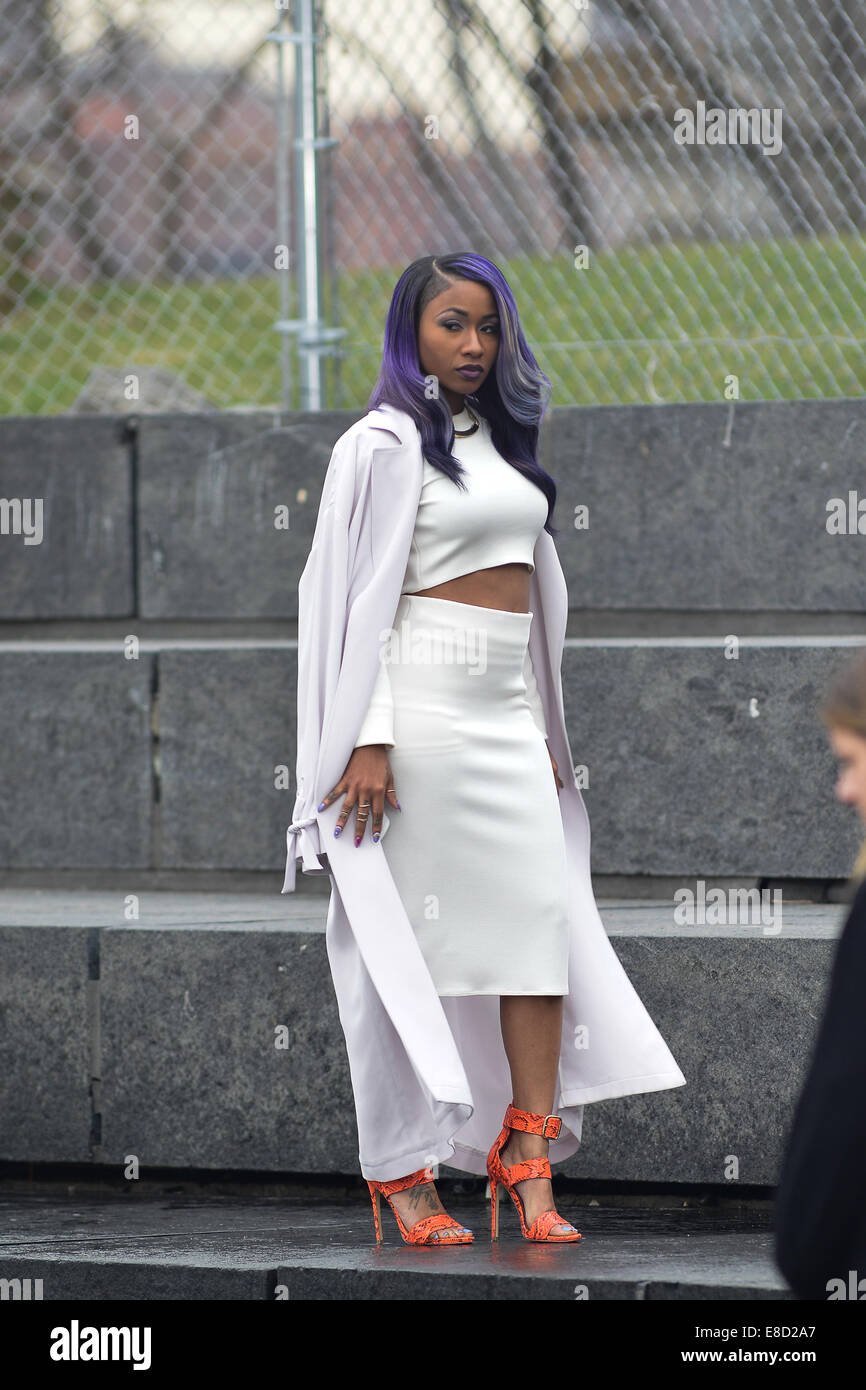 Rapper Diamond shootng a video in Brooklyn Featuring: Diamond Where ...