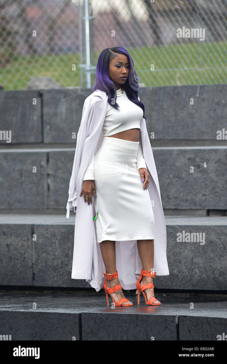 Rapper Diamond shootng a video in Brooklyn Featuring: Diamond Where ...