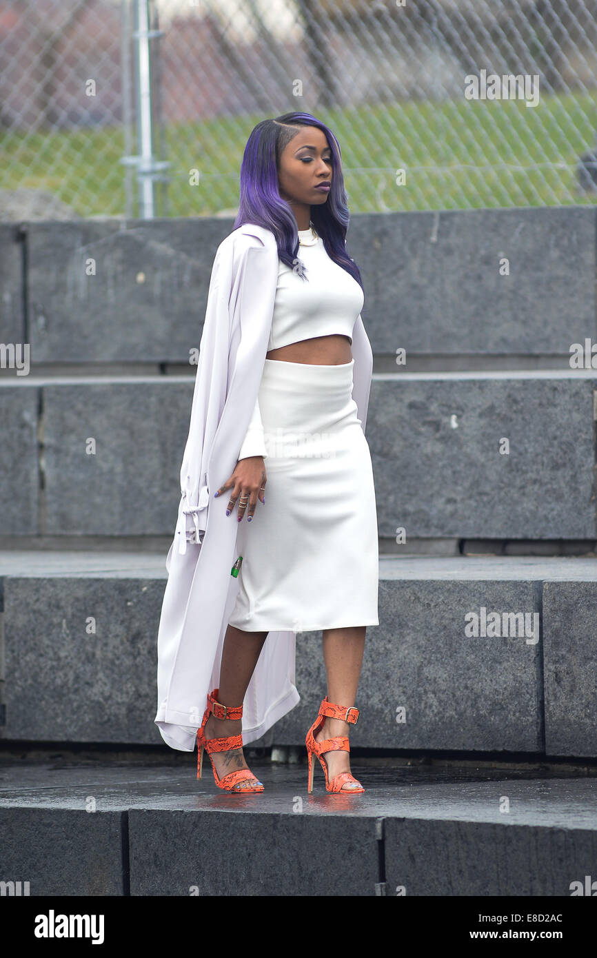 Rapper Diamond shootng a video in Brooklyn Featuring: Diamond Where ...