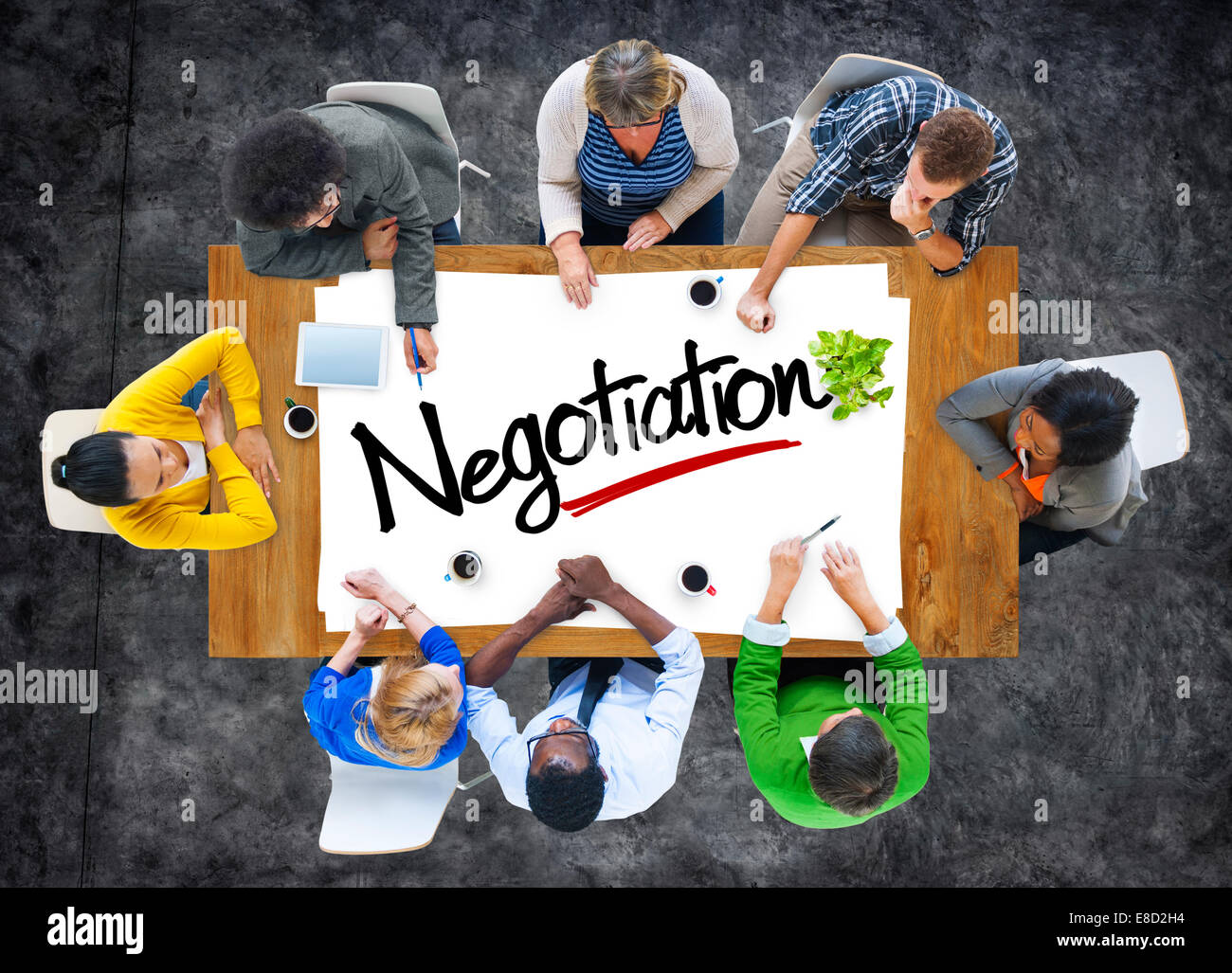 Group of People Brainstorming about Negotiation Concept Stock Photo - Alamy