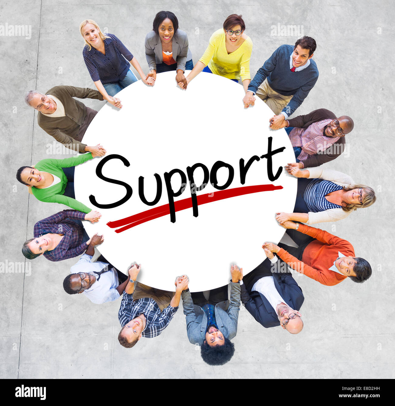 Aerial View of People and Support Concepts Stock Photo - Alamy