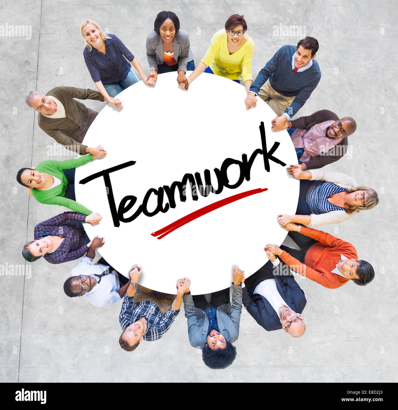 Aerial View of People and Teamwork Concepts Stock Photo - Alamy