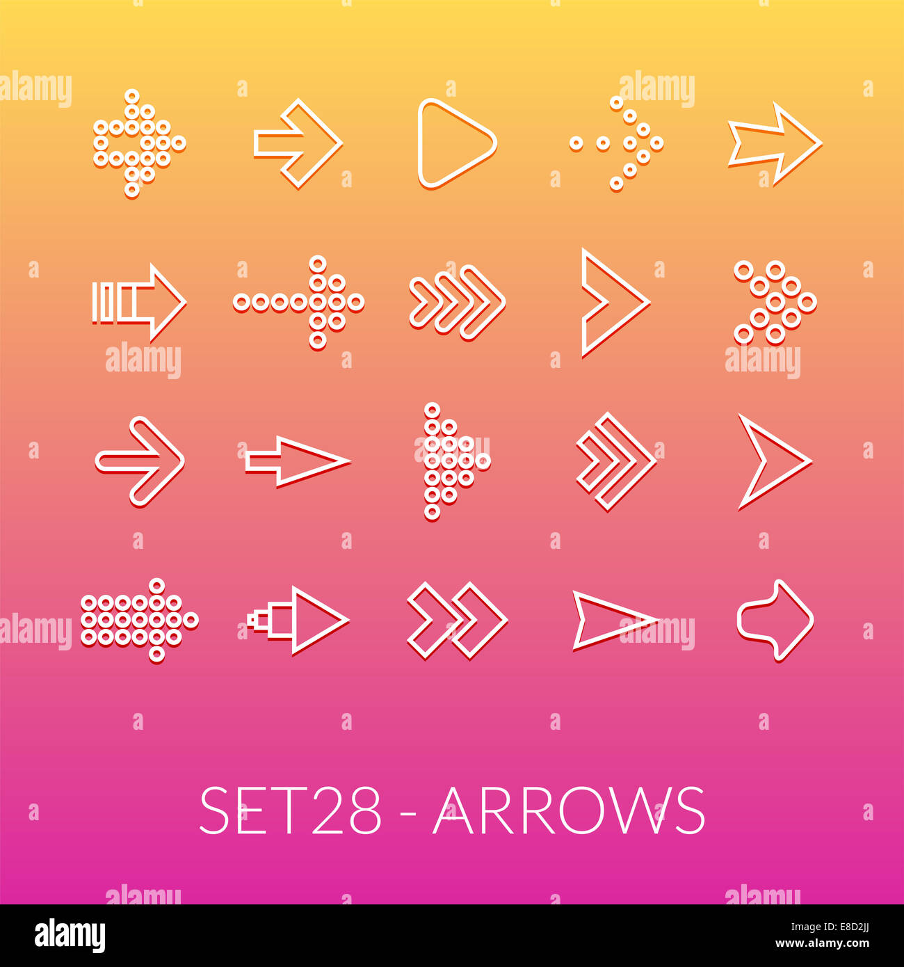 Outline icons thin flat design, modern line stroke style Stock Photo ...