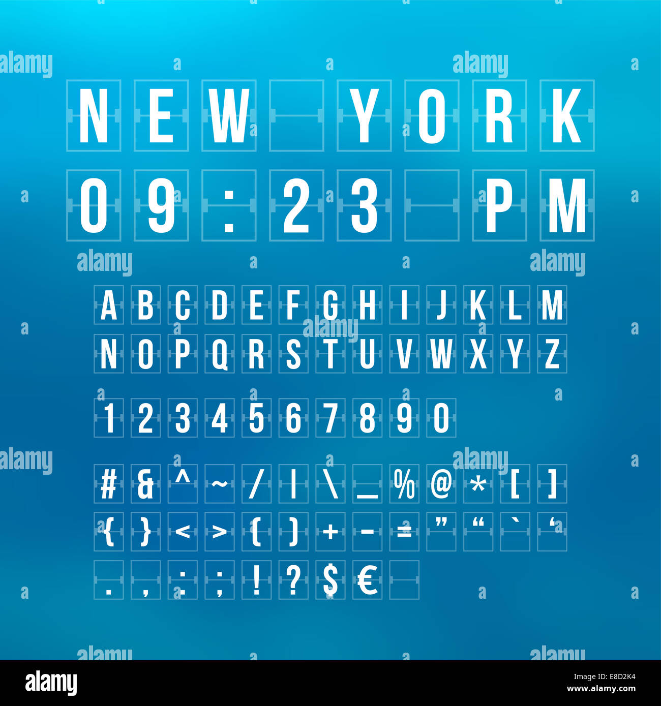 Outline sountdown timer and date, flat calendar scoreboard Stock Photo ...