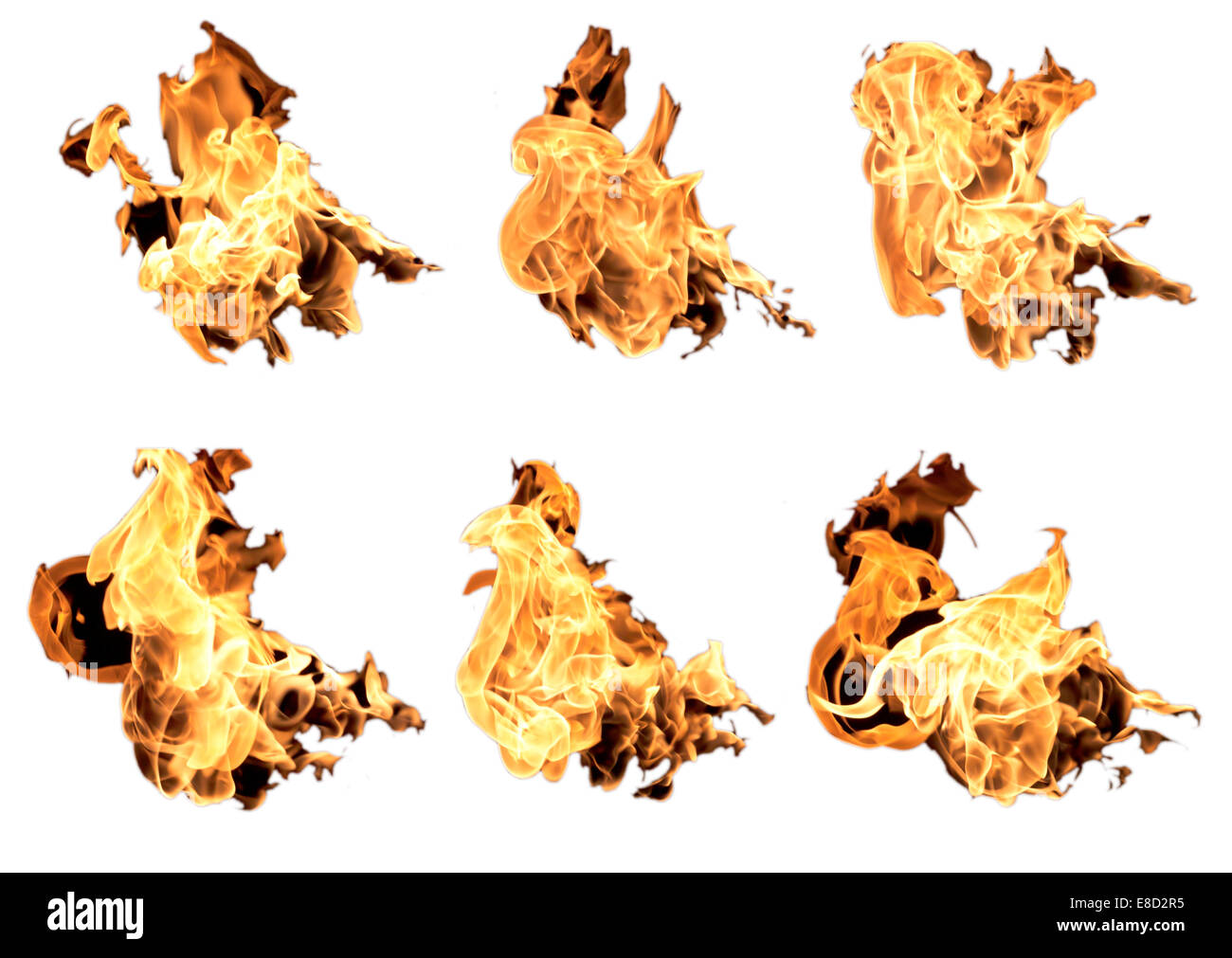 fire and flame isolated on white background Stock Photo - Alamy