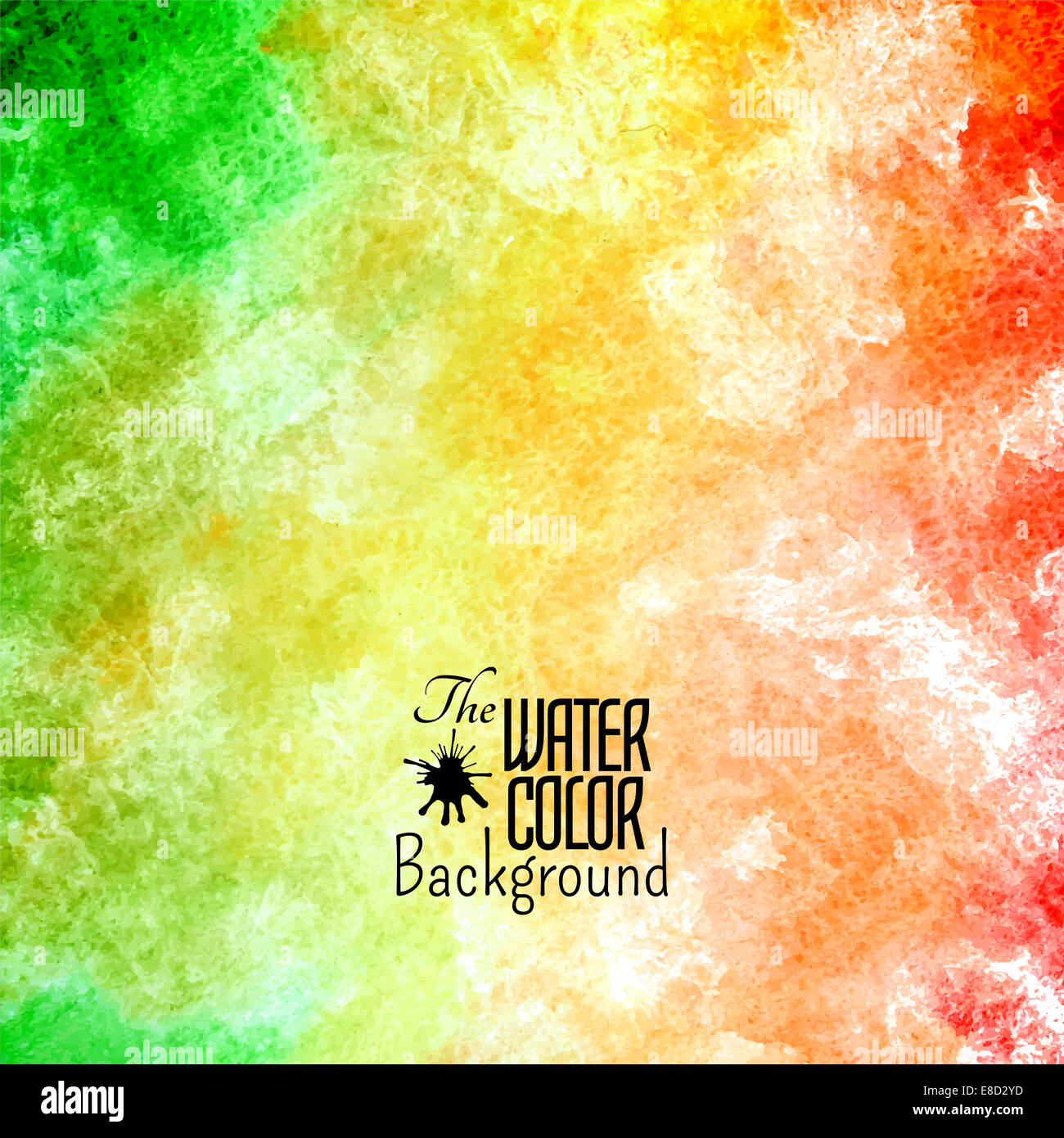 Abstract vector hand drawn rainbow color watercolor background Stock ...