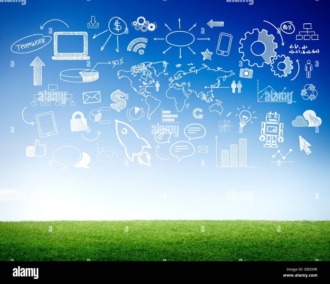 Global Communications and Technology Concepts Stock Photo - Alamy
