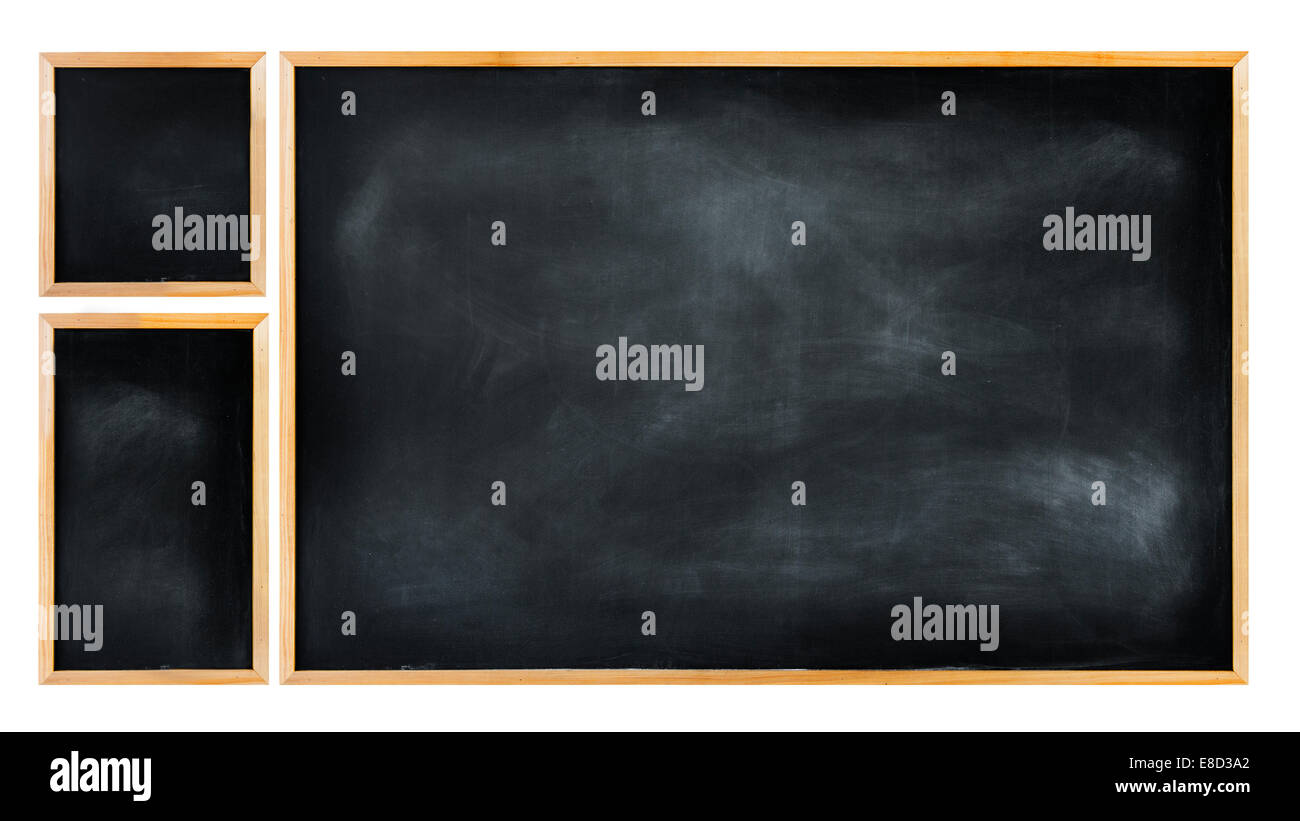 Three Empty Blackboard Stock Photo - Alamy