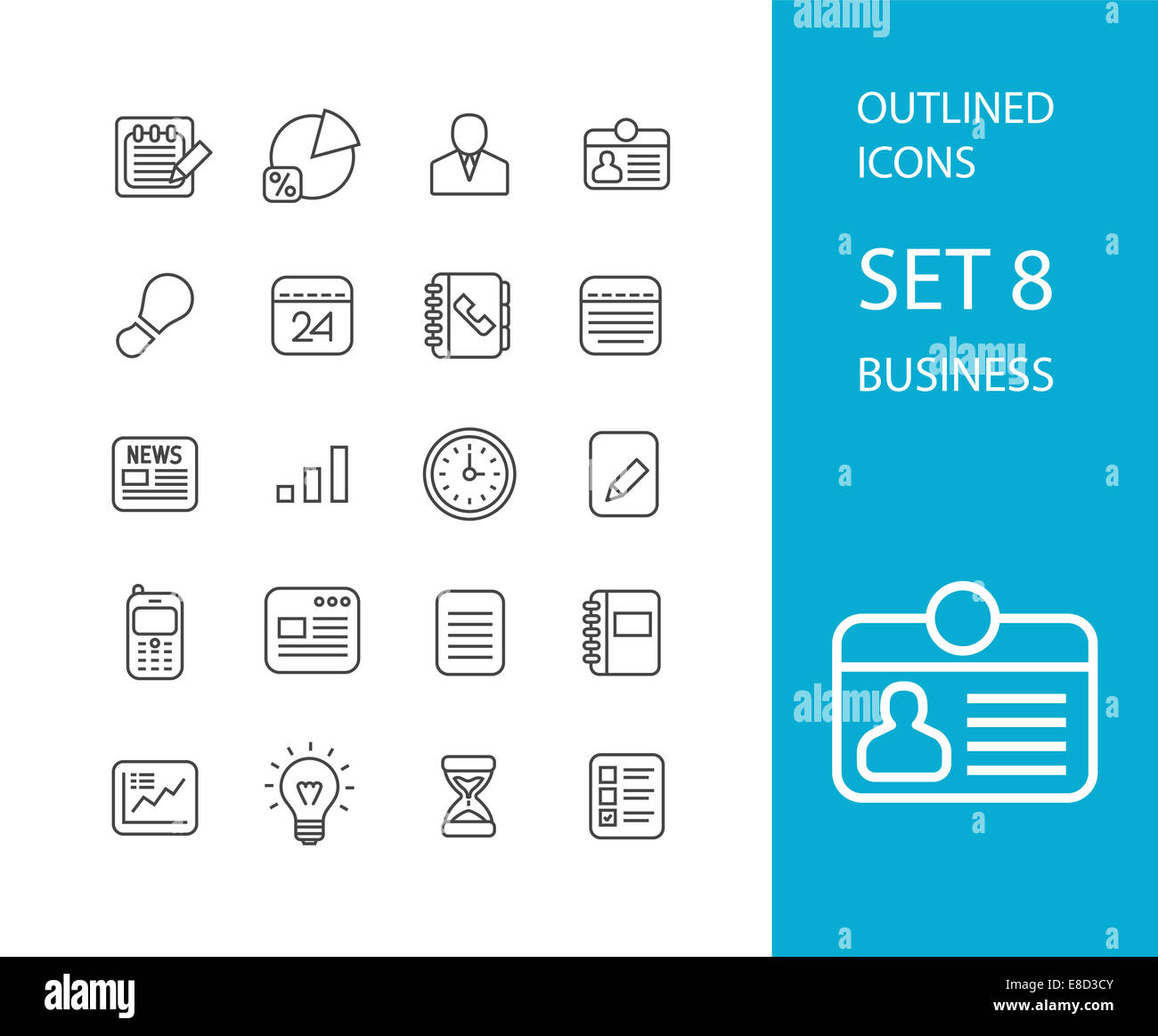 Outline icons thin flat design, modern line stroke style Stock Photo ...