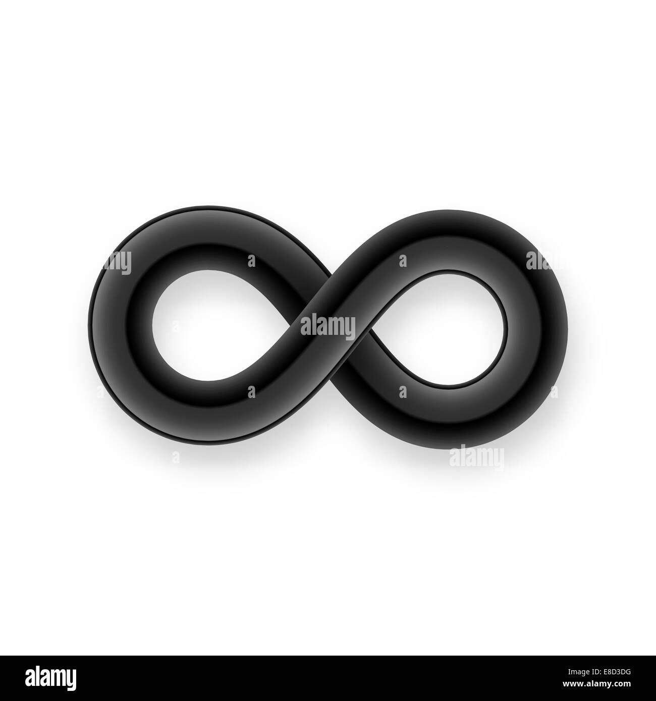 Infinity symbol icon from glossy wire with shadow Stock Photo - Alamy