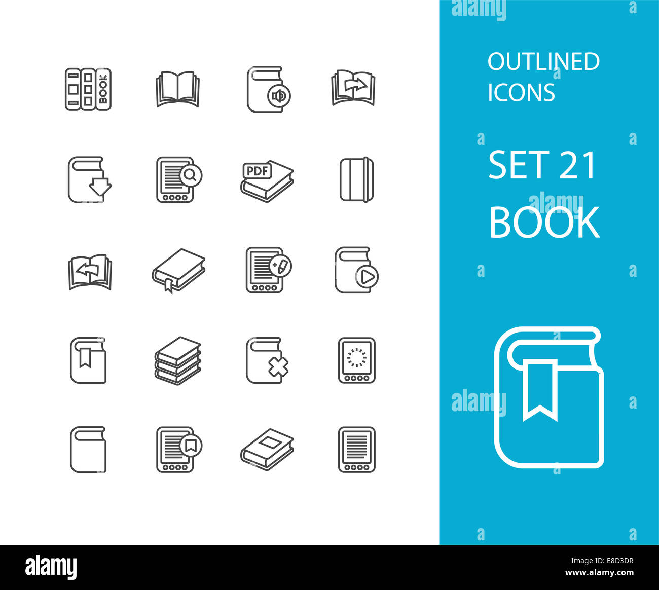 Outline icons thin flat design, modern line stroke style Stock Photo ...