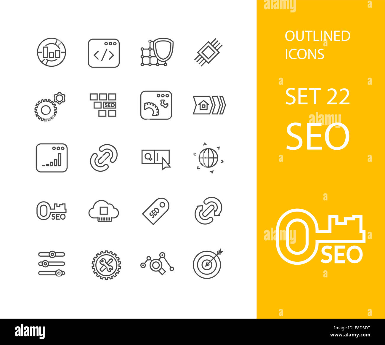 Service review icon outline Cut Out Stock Images & Pictures - Alamy