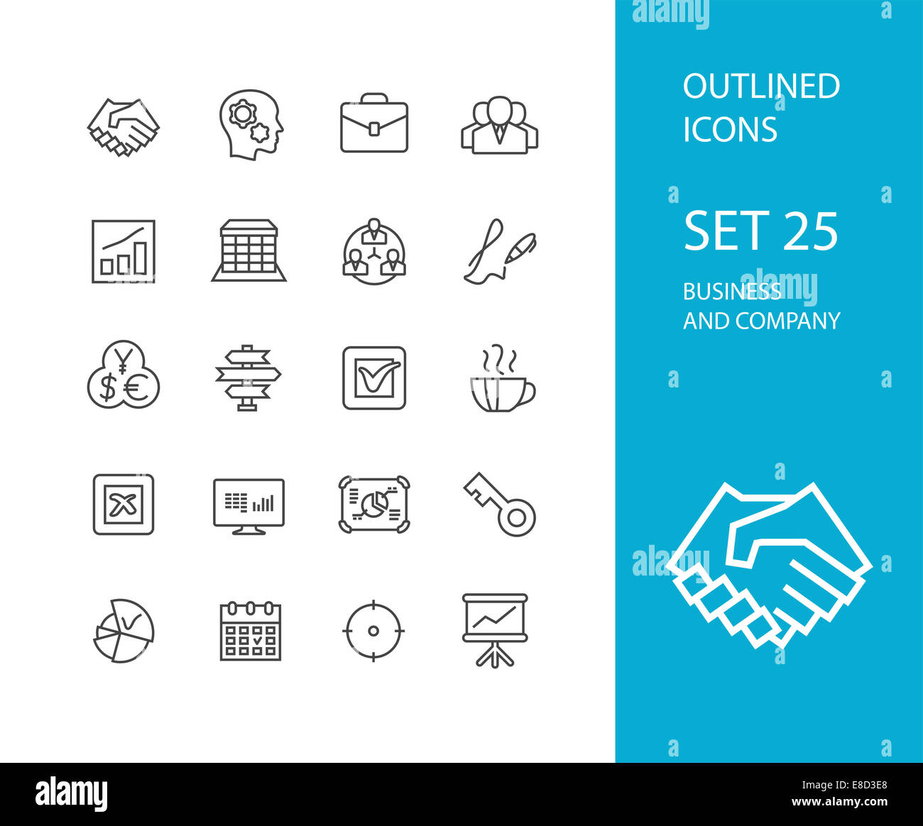 Outline icons thin flat design, modern line stroke style Stock Photo ...