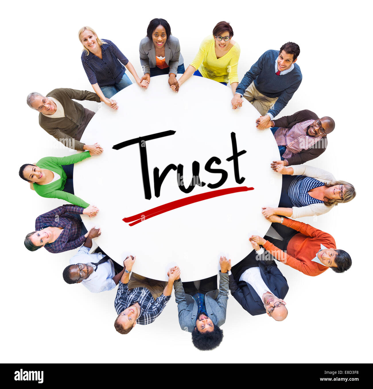 Diverse People Holding Hands Trust Concept Stock Photo - Alamy