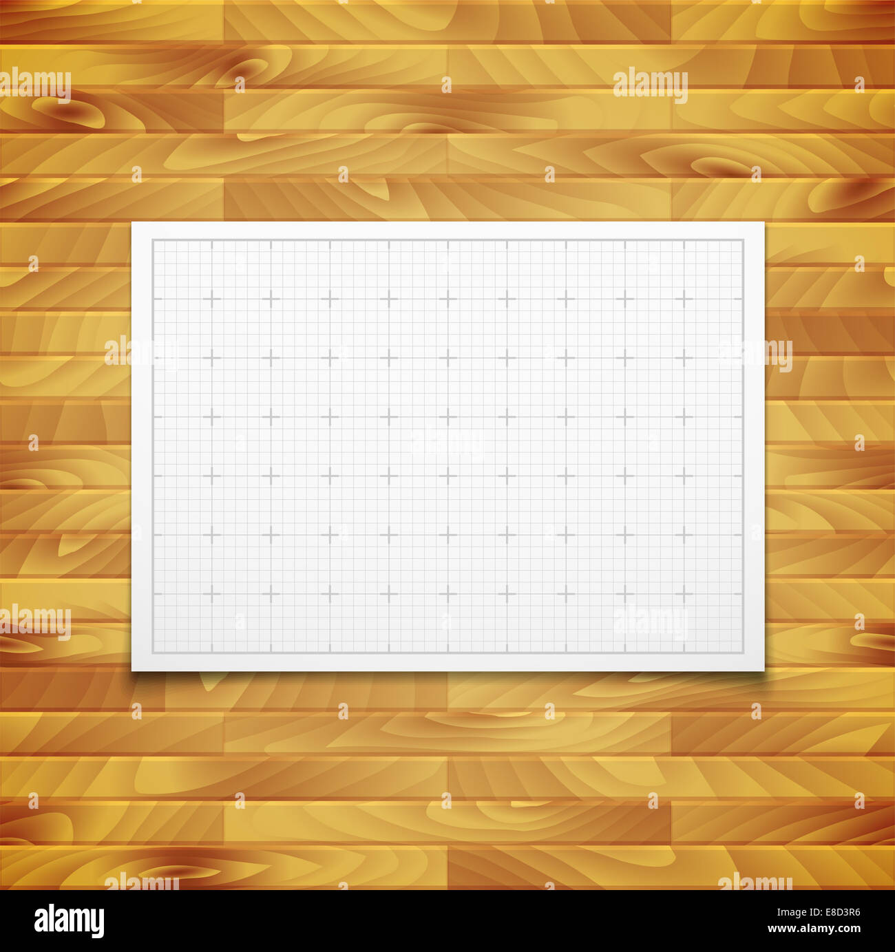 White isolated square grid with shadow isolated on wood texture Stock ...