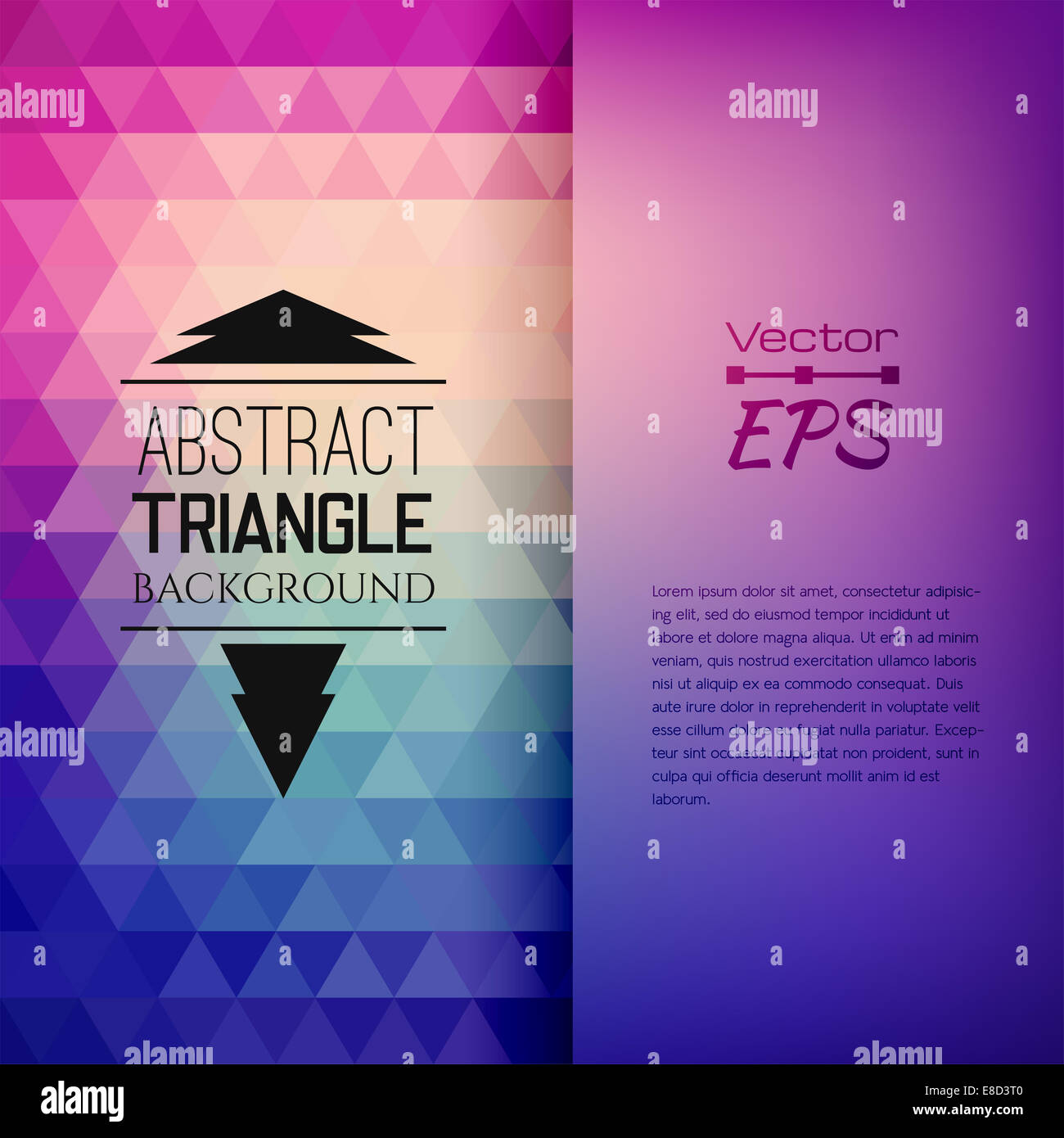 Retro mosaic pattern of geometric triangle shapes Stock Photo - Alamy