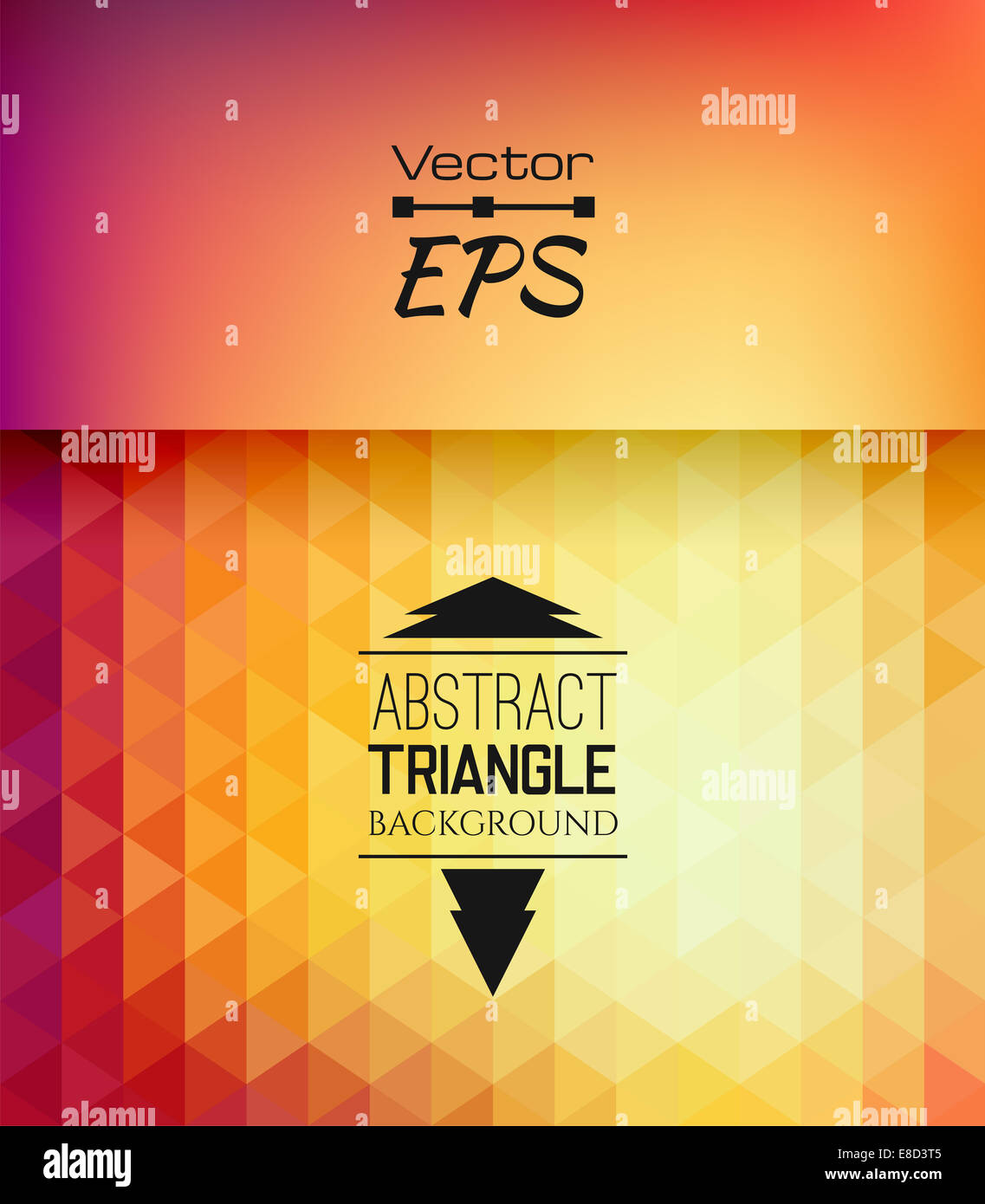 Retro mosaic pattern of geometric triangle shapes Stock Photo - Alamy