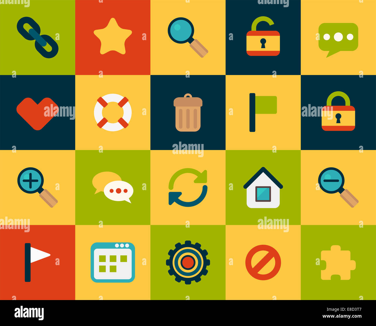 Flat icons set 1 Stock Photo - Alamy