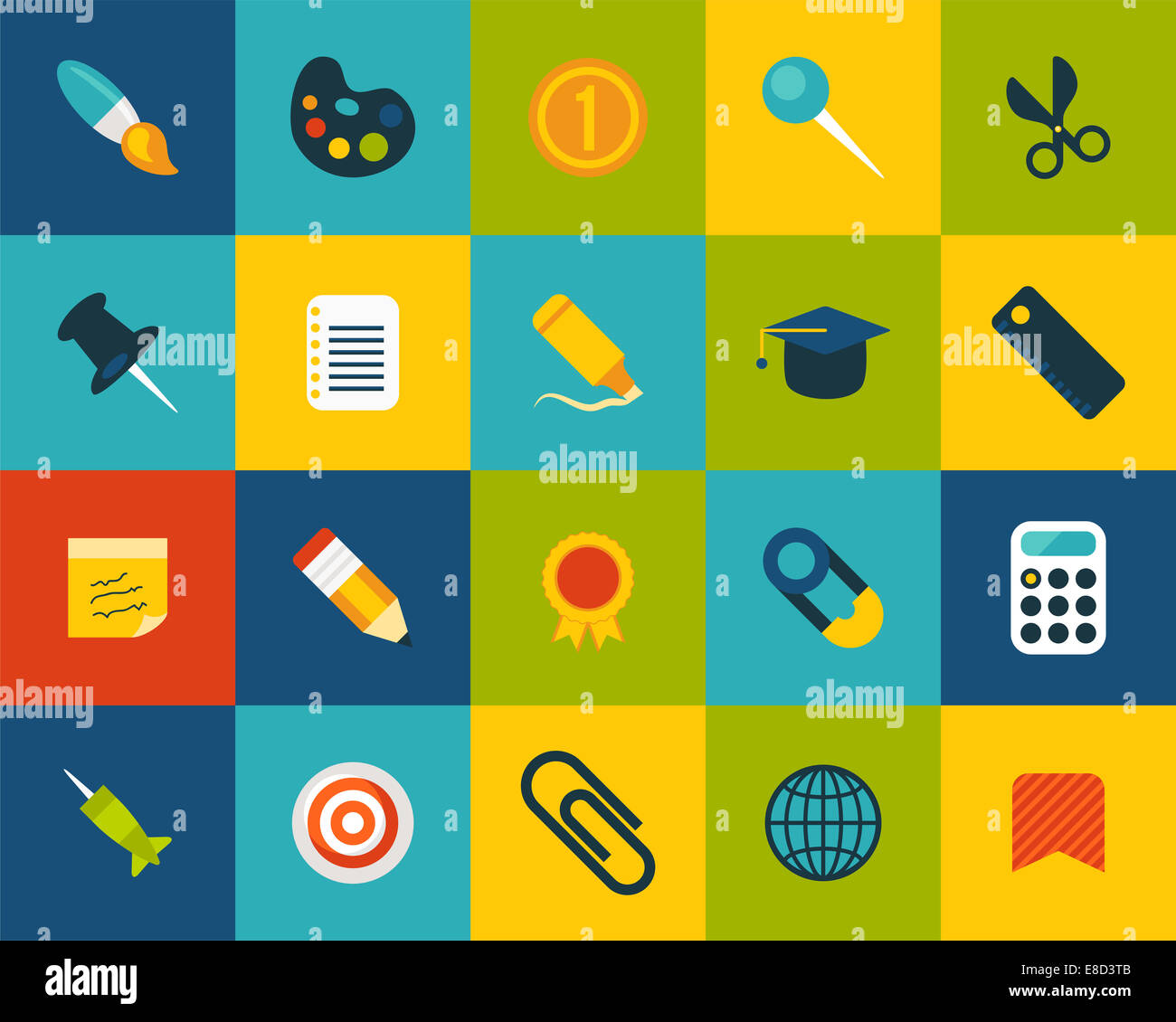 Flat icons set 2 Stock Photo - Alamy