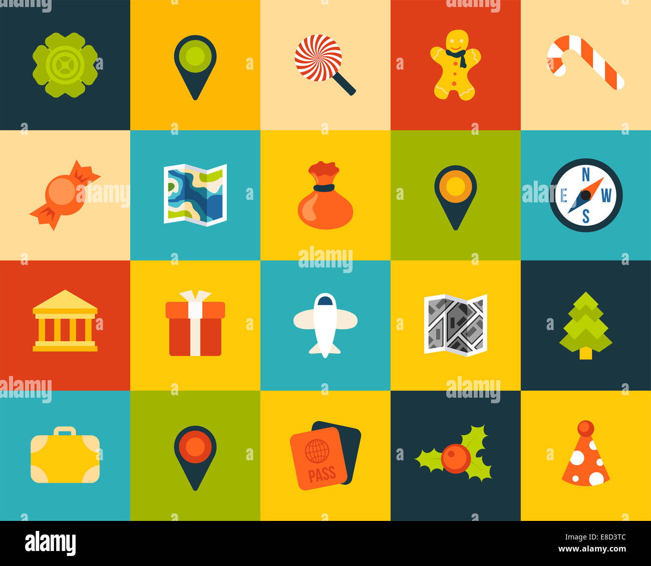 Flat icons set 3 Stock Photo - Alamy