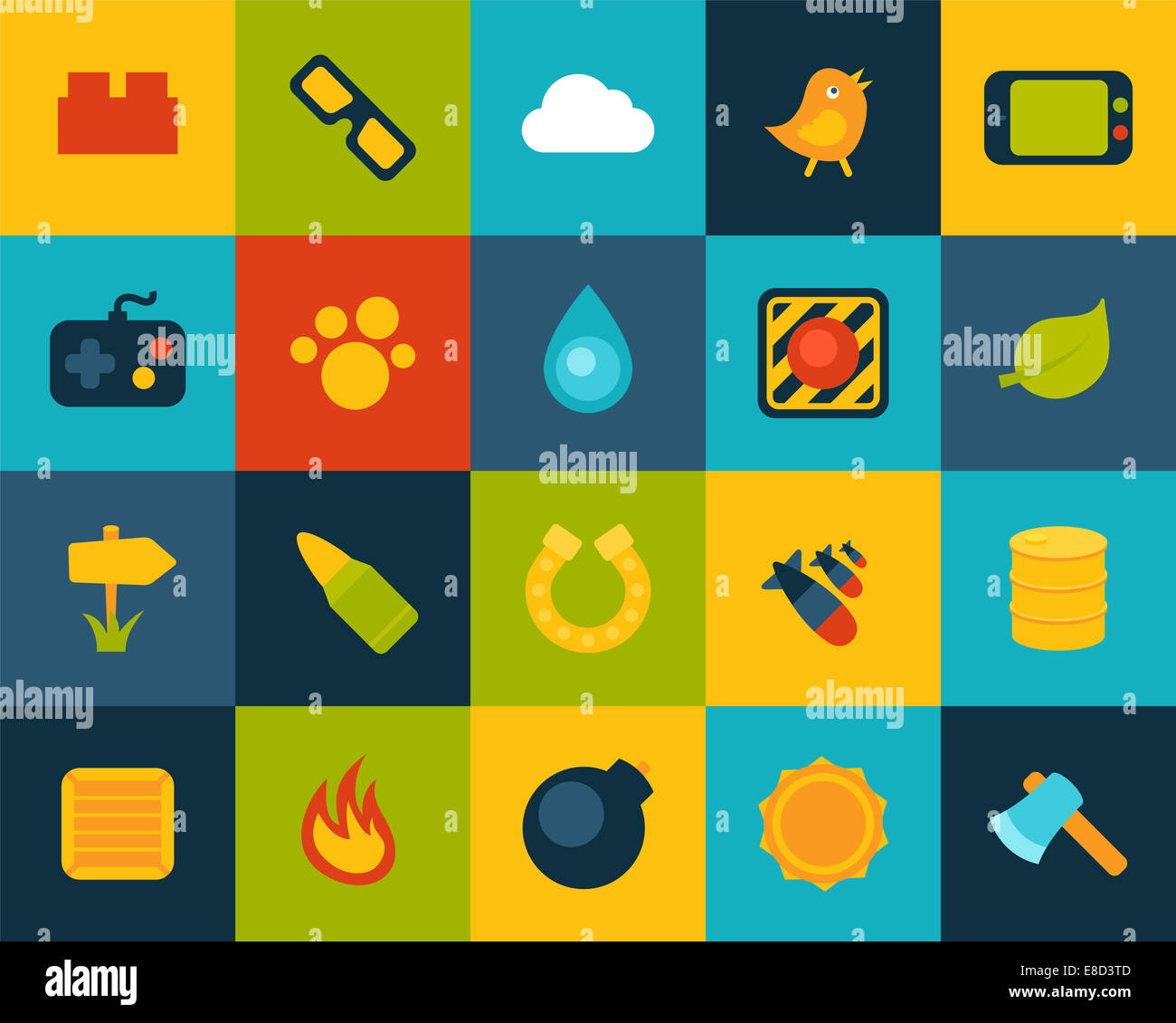Flat icons set 4 Stock Photo - Alamy
