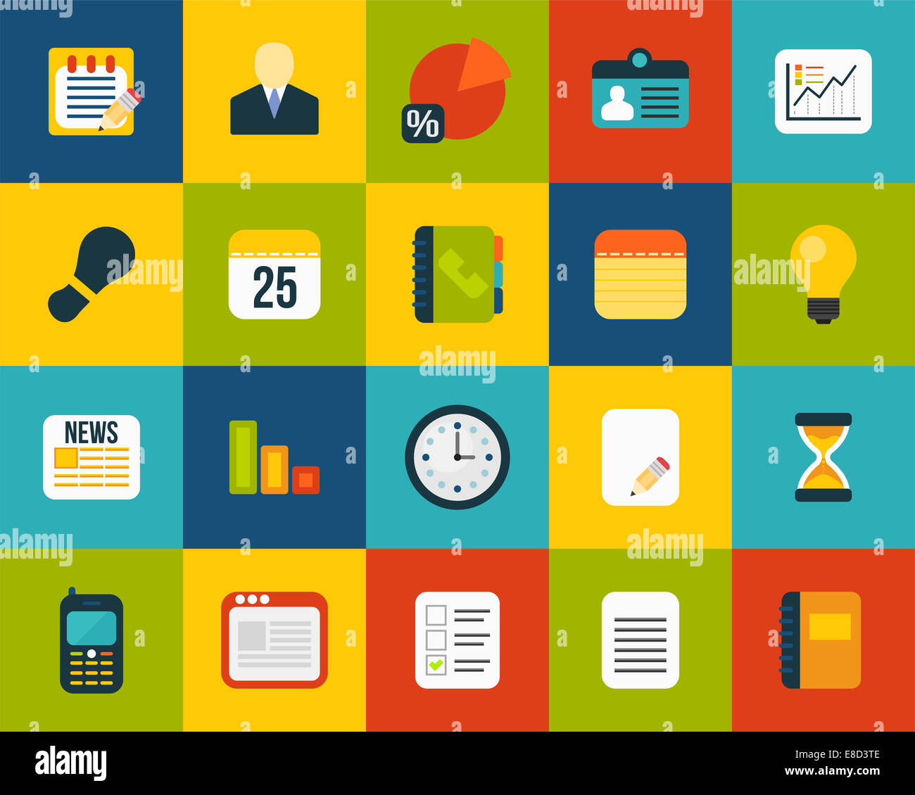 Questionnaire document flat icons hi-res stock photography and images ...