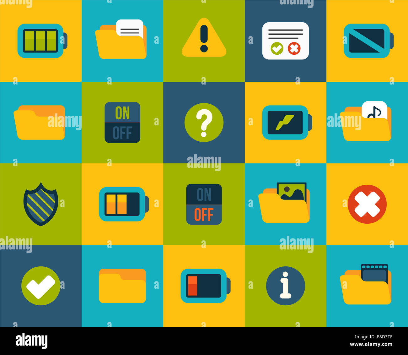 Flat icons set 10 Stock Photo - Alamy
