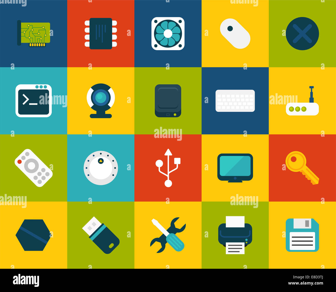 Flat icons set 13 Stock Photo - Alamy