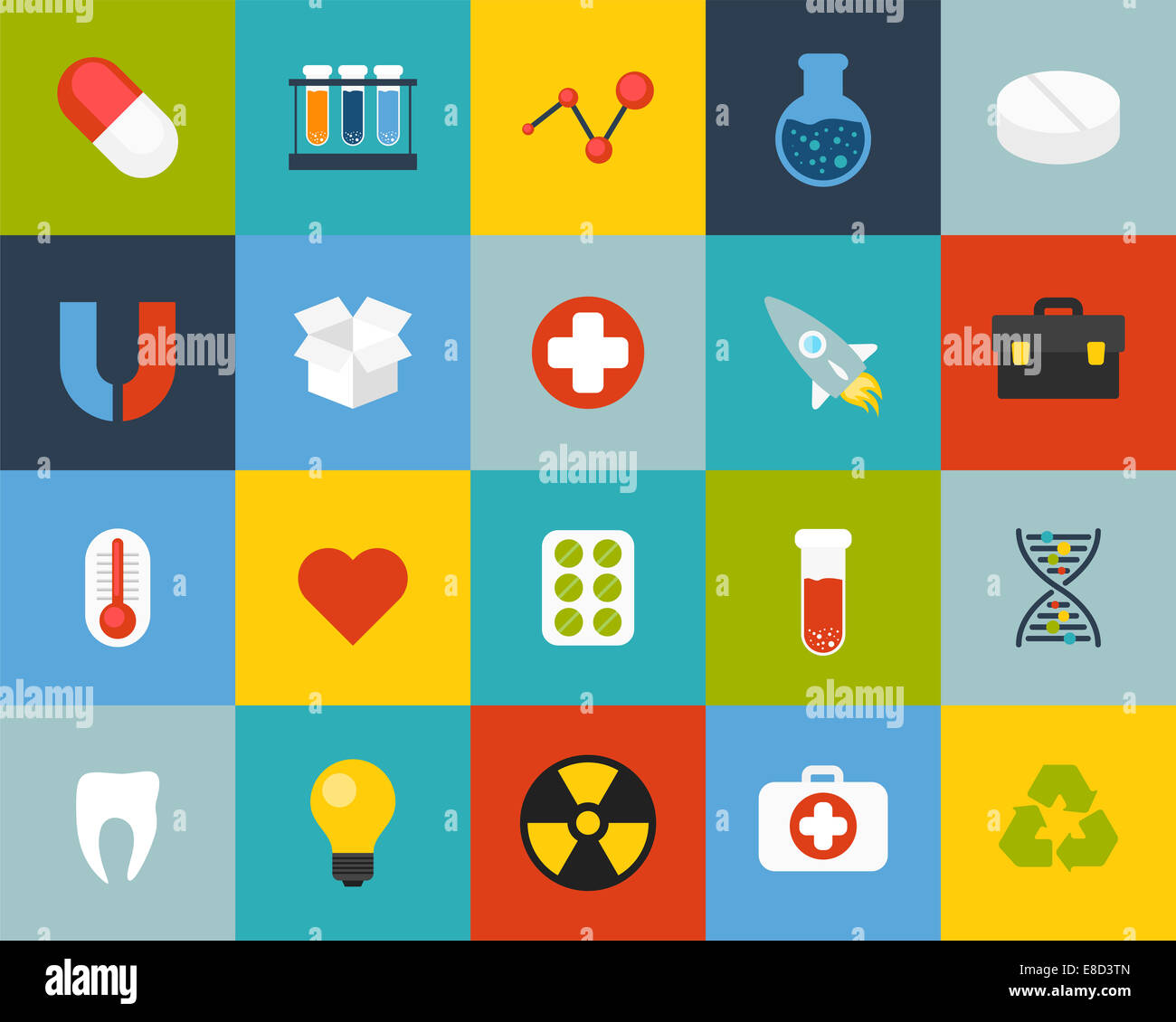 Flat icons set 15 Stock Photo - Alamy