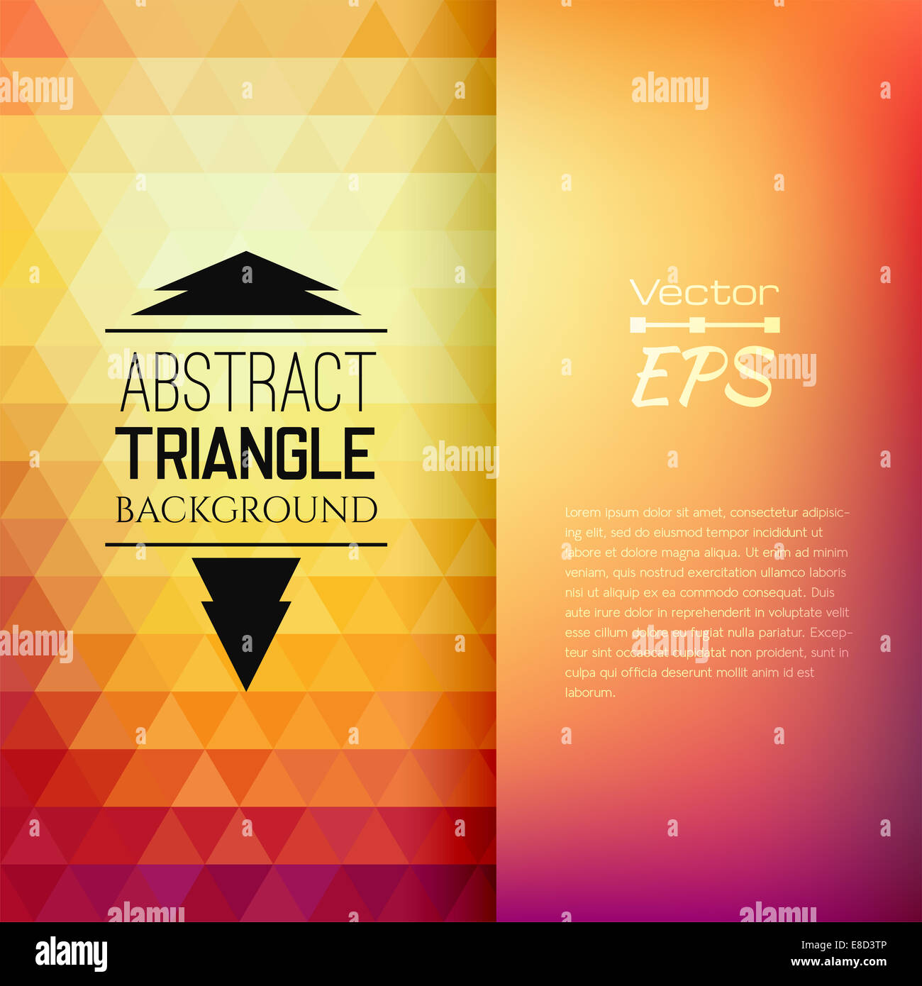 Retro mosaic pattern of geometric triangle shapes Stock Photo - Alamy