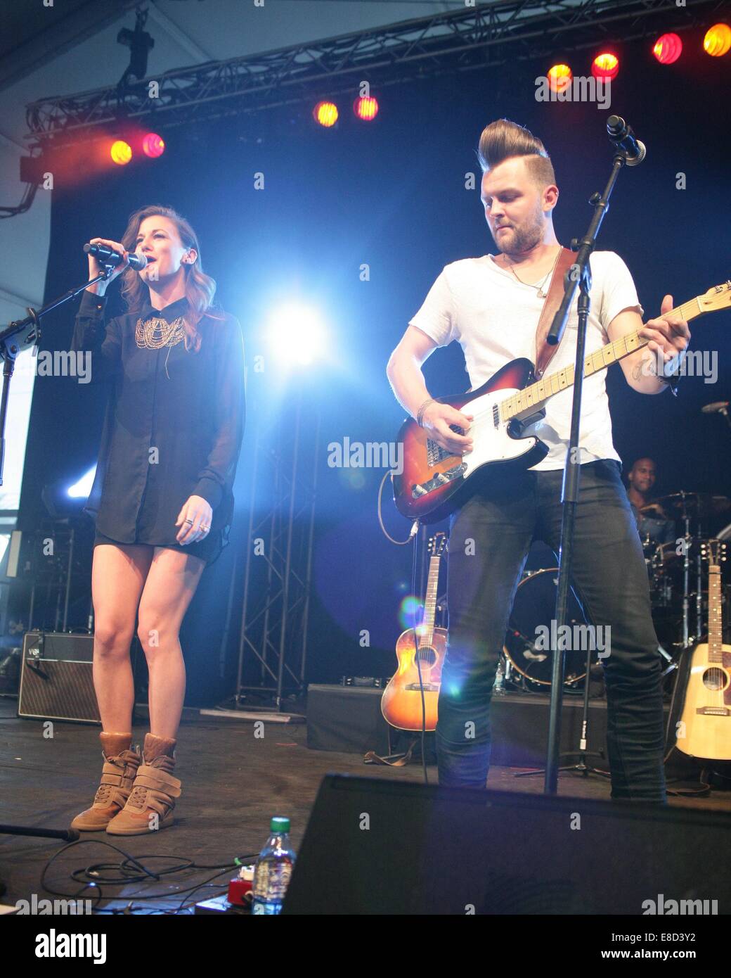 Las Vegas, NV, USA. 5th Oct, 2014. Rachel Beauregard, Bryan Dawley ...