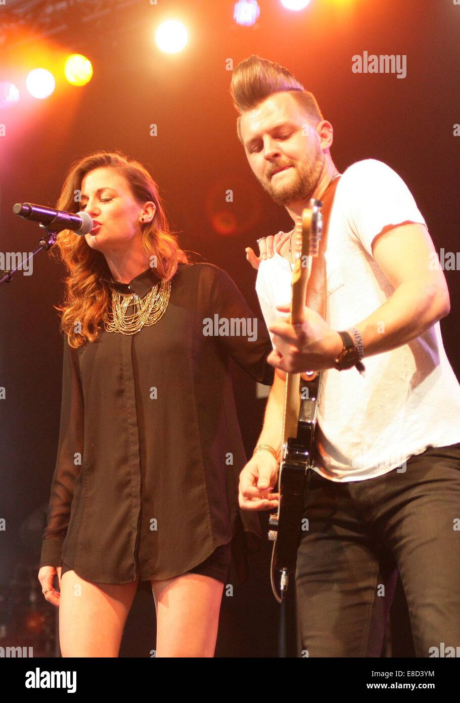 Las Vegas, NV, USA. 5th Oct, 2014. Rachel Beauregard, Bryan Dawley ...