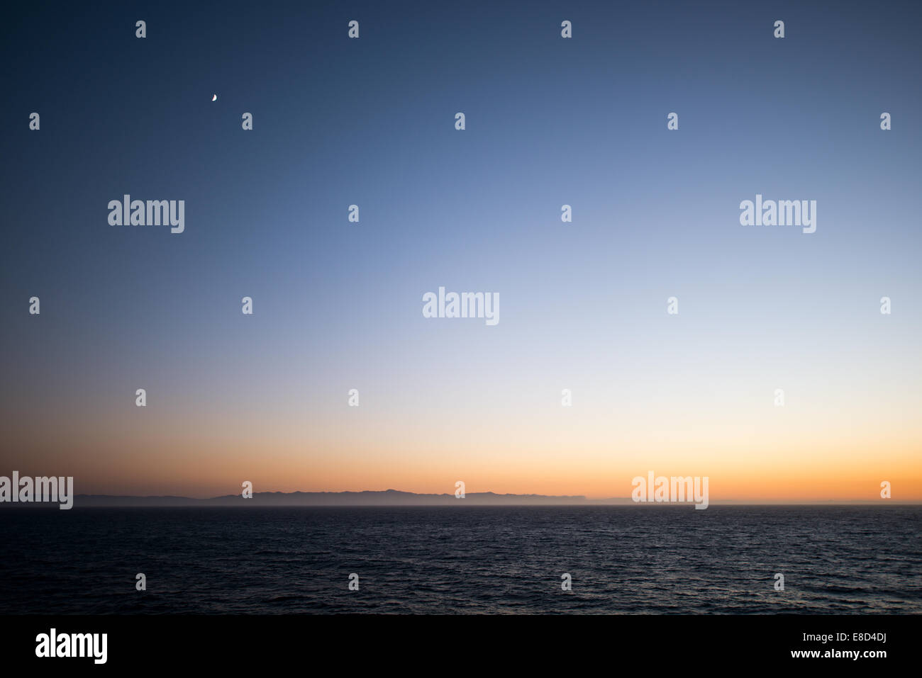 Sunset in the Santa Barbara Channel Stock Photo - Alamy