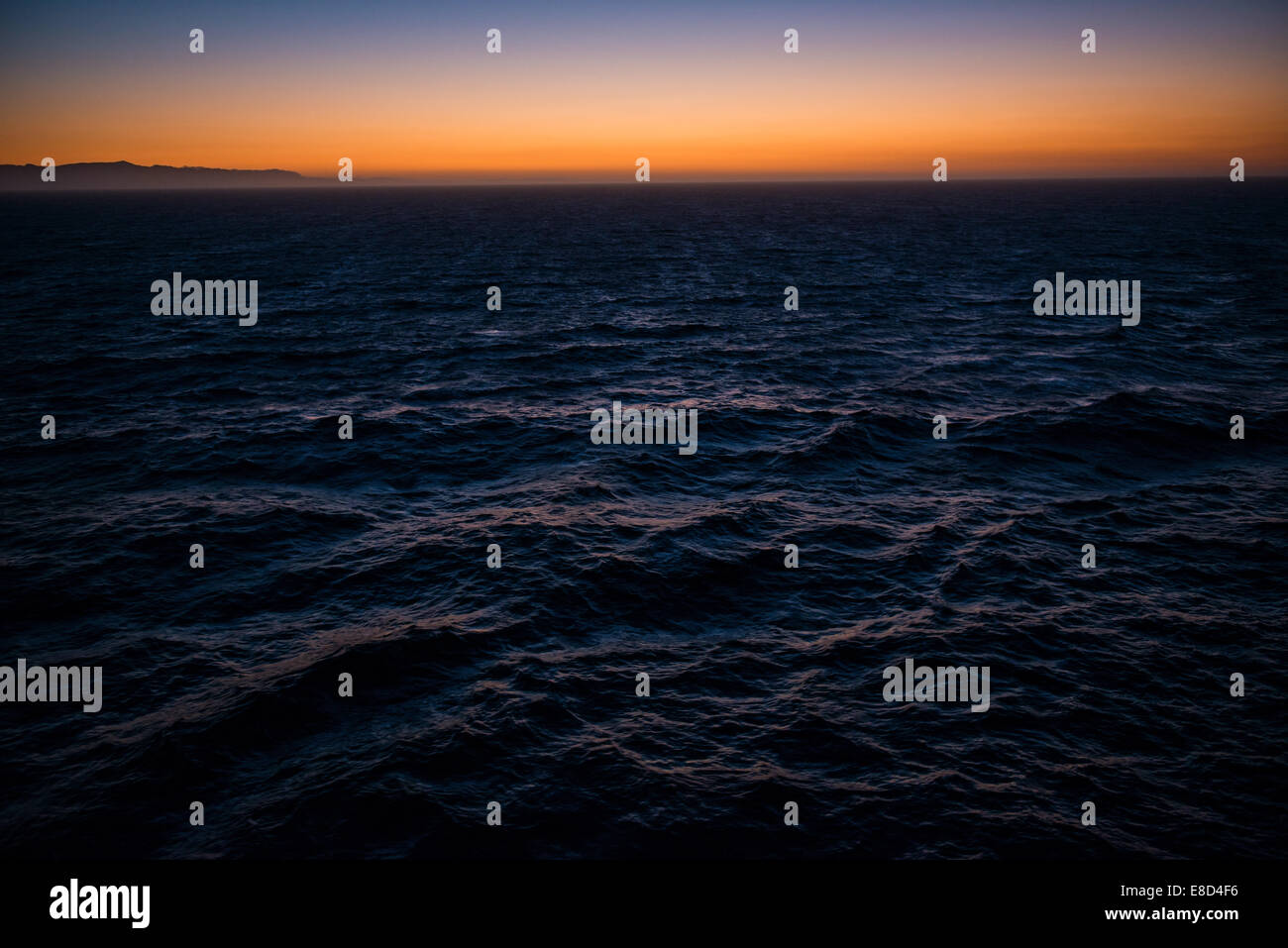 Sunset in the Santa Barbara Channel Stock Photo - Alamy