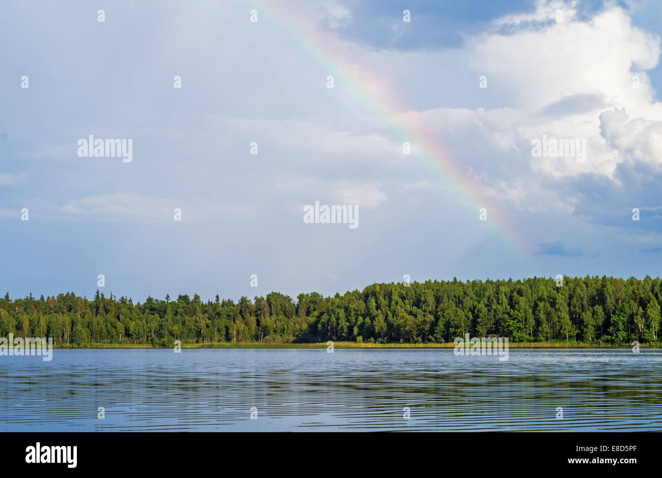 Rainbow over garden forest hi-res stock photography and images - Alamy