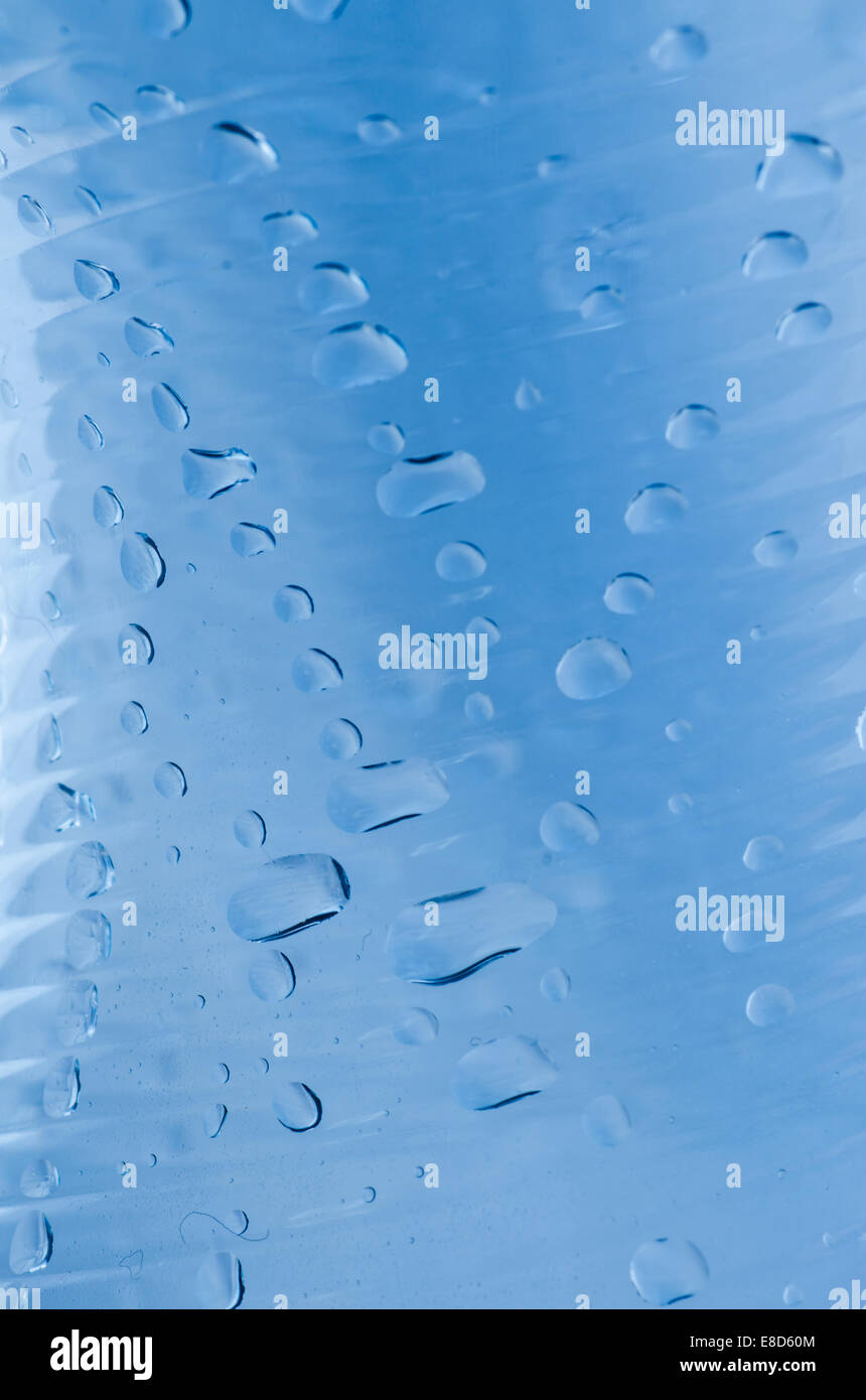 waterdrops on transparent bottle background Stock Photo - Alamy