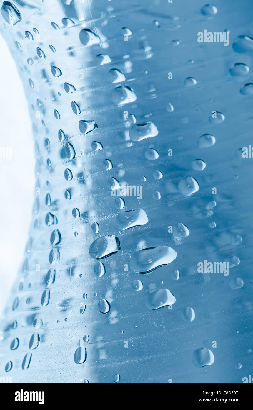 waterdrops on transparent bottle background Stock Photo - Alamy
