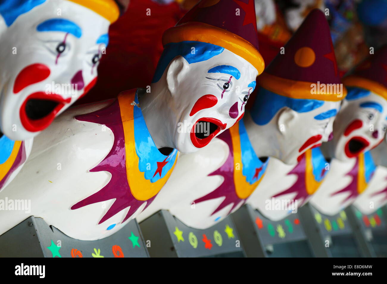 Laughing Clowns game of chance at a sideshow alley stall at the Perth ...