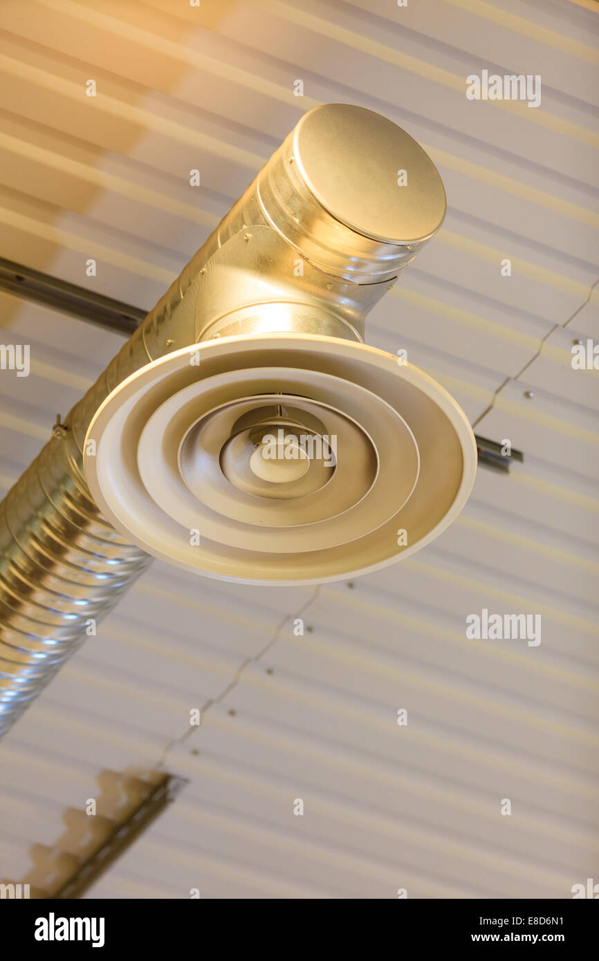 electric lamps on celling indoor. Industry detail. Light power and ...