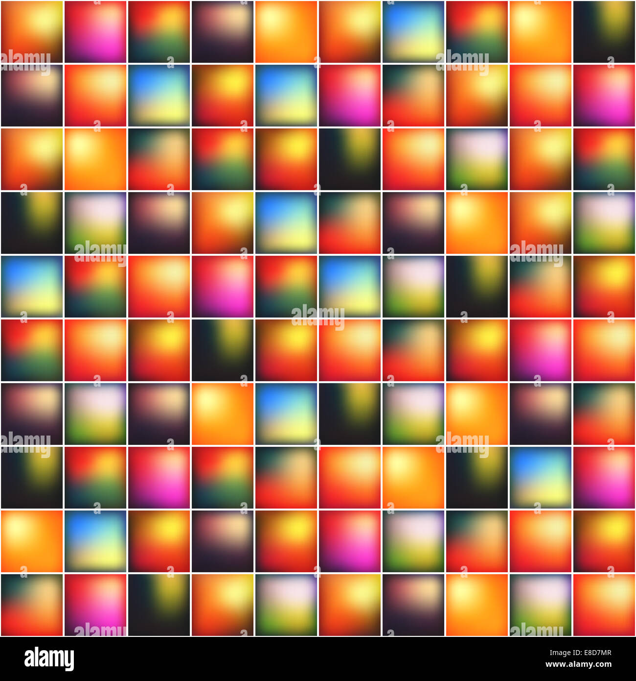 Glossy colorful mosaic square cells grid Stock Photo - Alamy