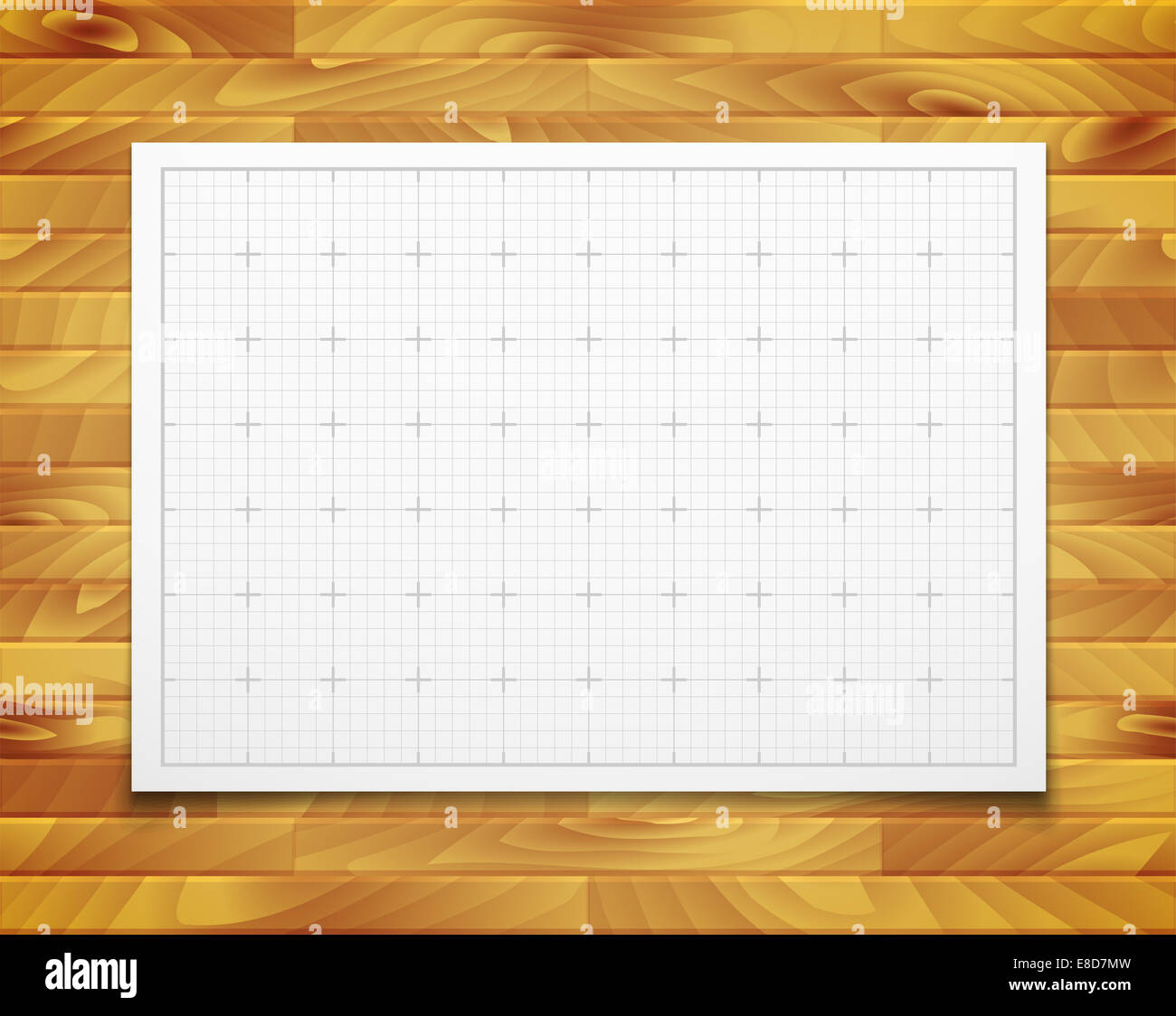 White isolated square grid with shadow isolated on wood texture Stock ...