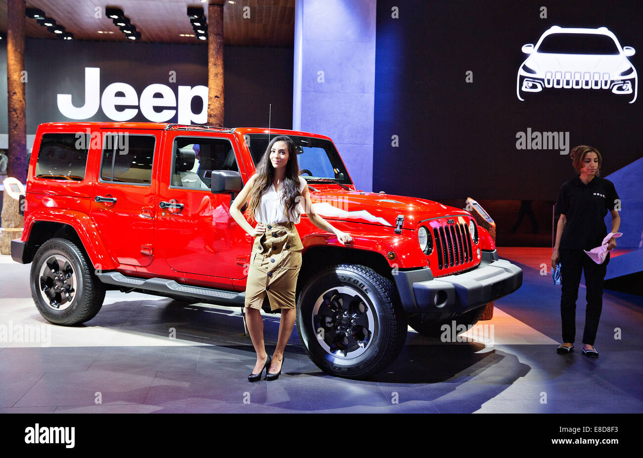 Jeep Wrangler presented during the International Motor Show in Paris ...
