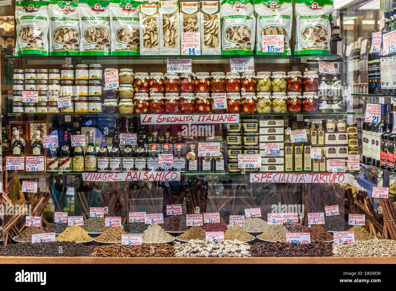 Display of a deli, Venice, Italy Stock Photo - Alamy