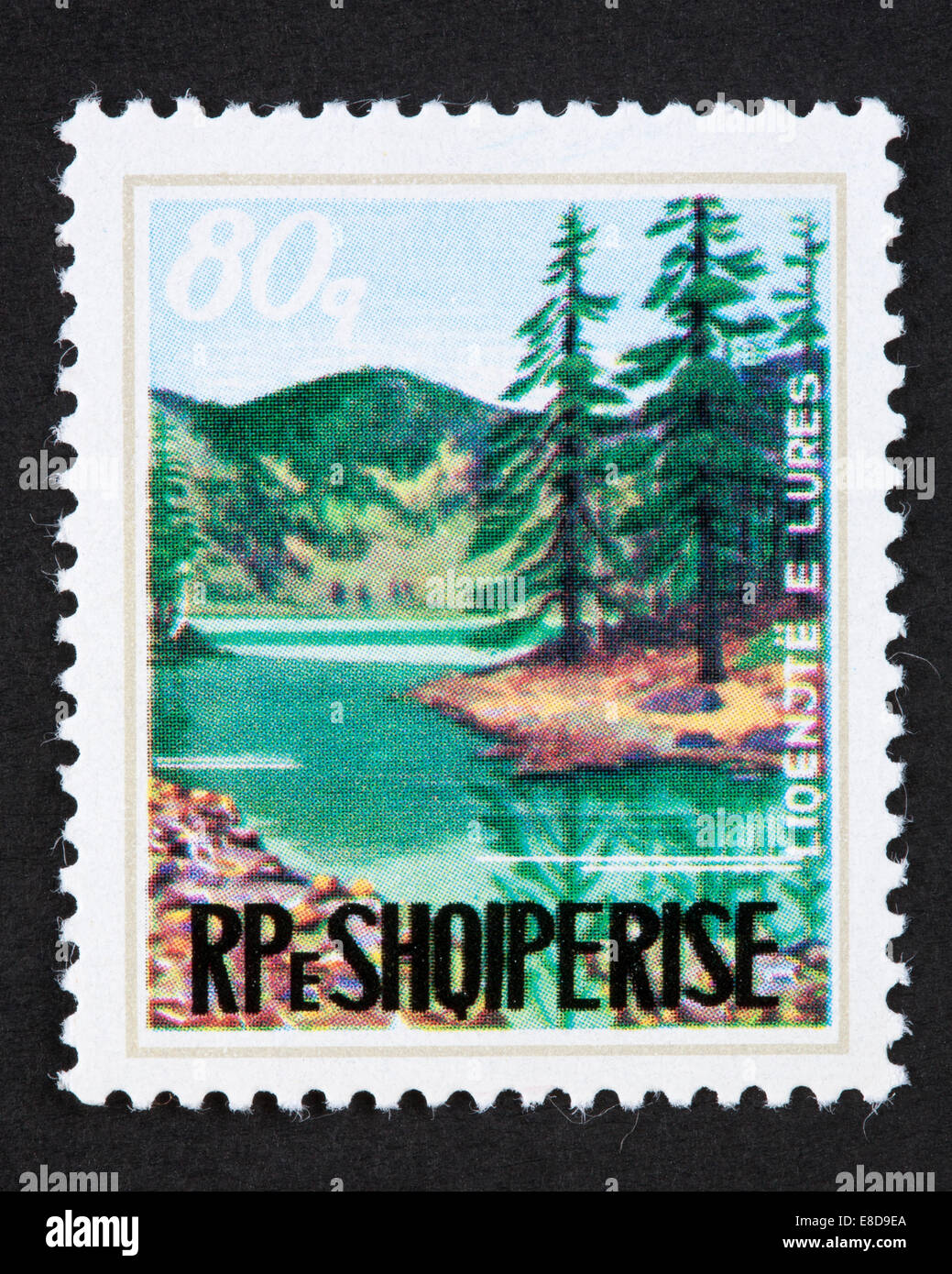 Albanian postage stamp Stock Photo - Alamy