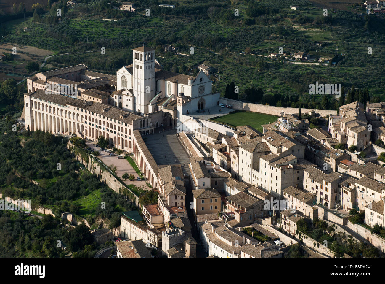 Basilica of San Francesco, historic centre, Assisi, Umbria, Italy Stock ...