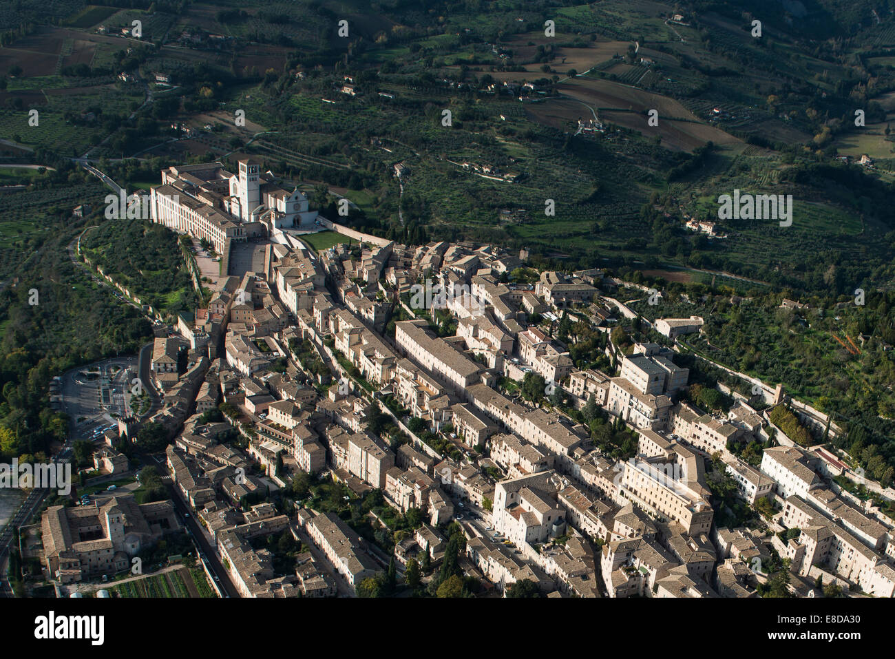 Historic centre, Basilica of San Francesco, Assisi, Umbria, Italy Stock ...