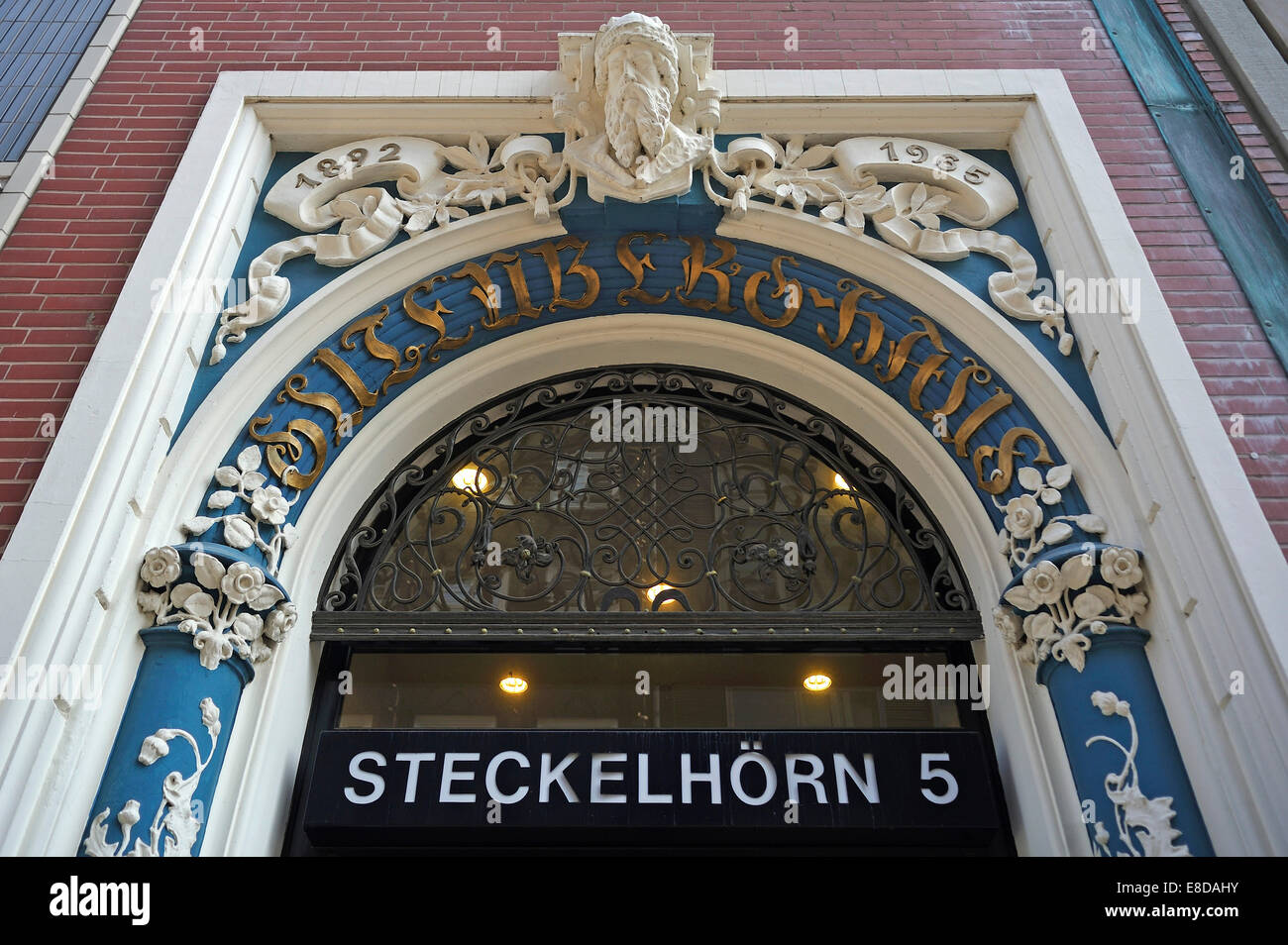 Entrance from 1892, Hamburg, Germany Stock Photo - Alamy