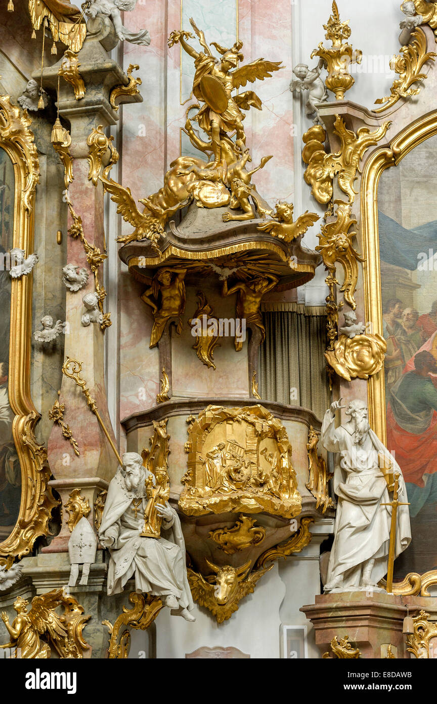 Baroque catholic pulpit church hi-res stock photography and images - Alamy