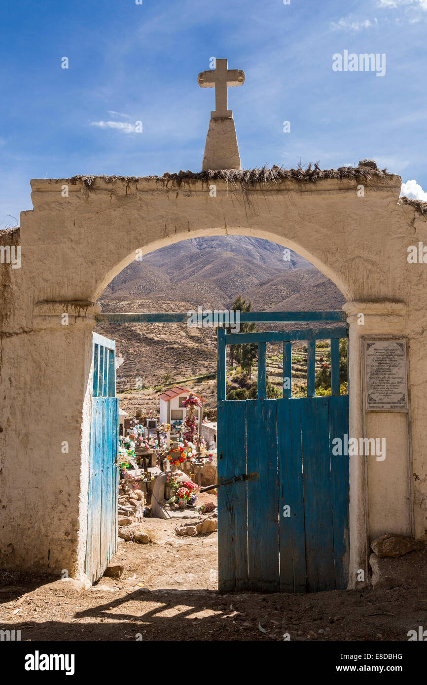 Cemetery of Socoromo, Lauca National Park, Atacama Desert, northern ...