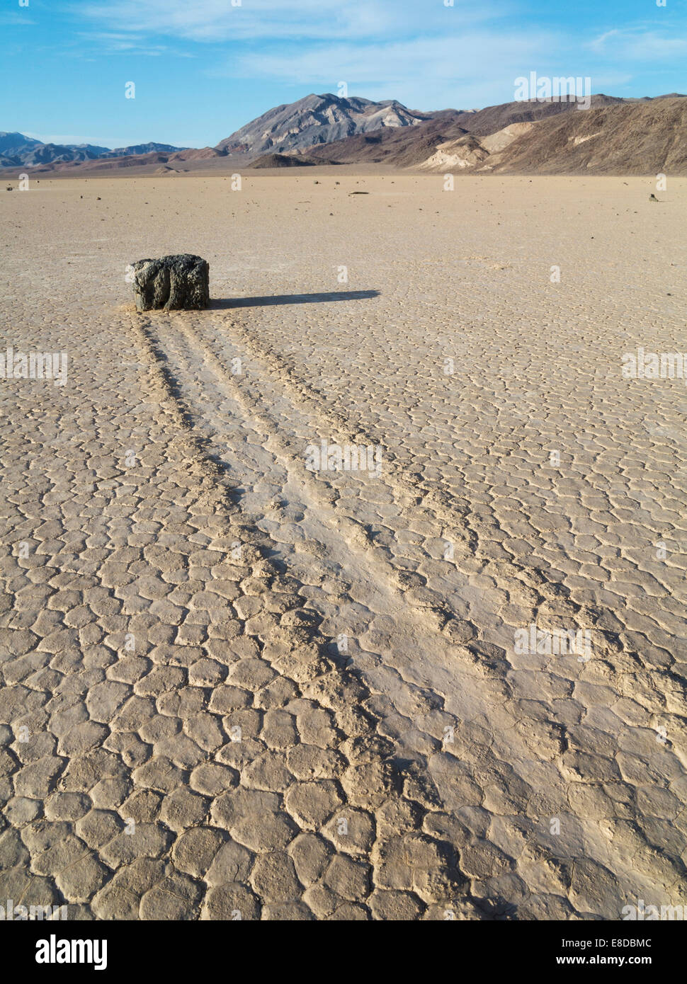 Track created by one of the mysterious moving rocks at the "Racetrack ...